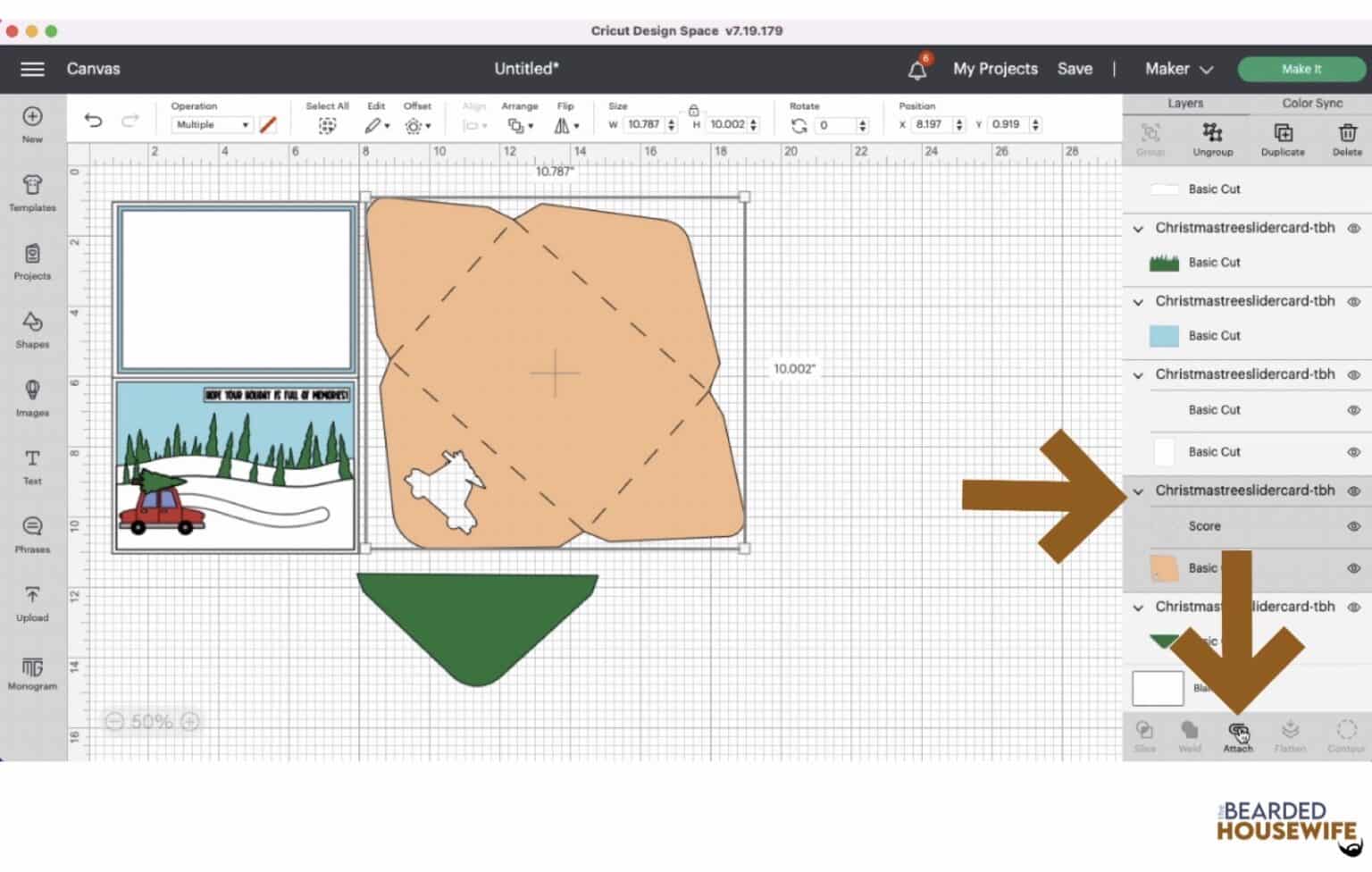 How to Make Cute Christmas Slider Cards - The Bearded Housewife