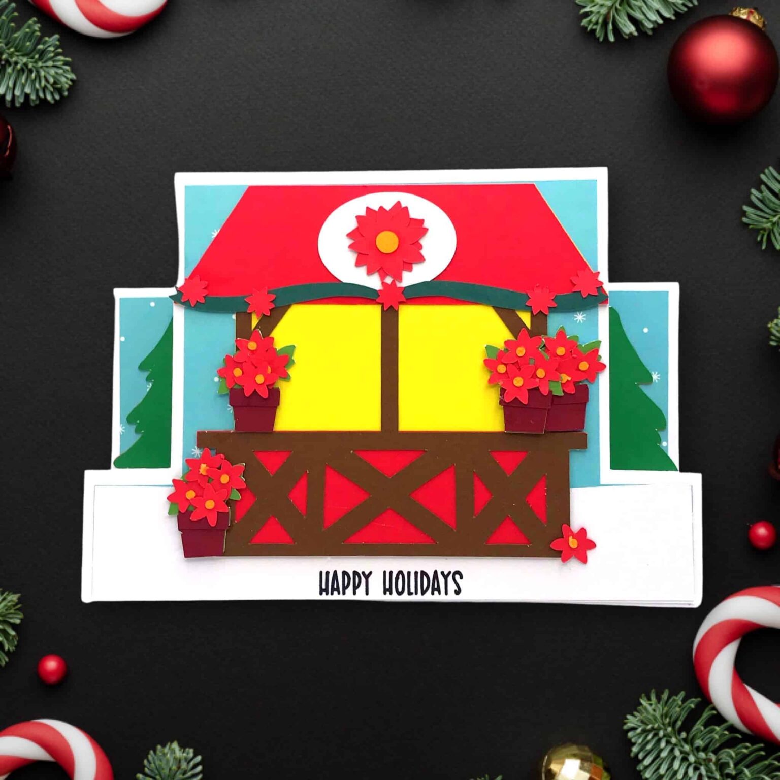 How to Make Christmas Market Stepper Cards - The Bearded Housewife