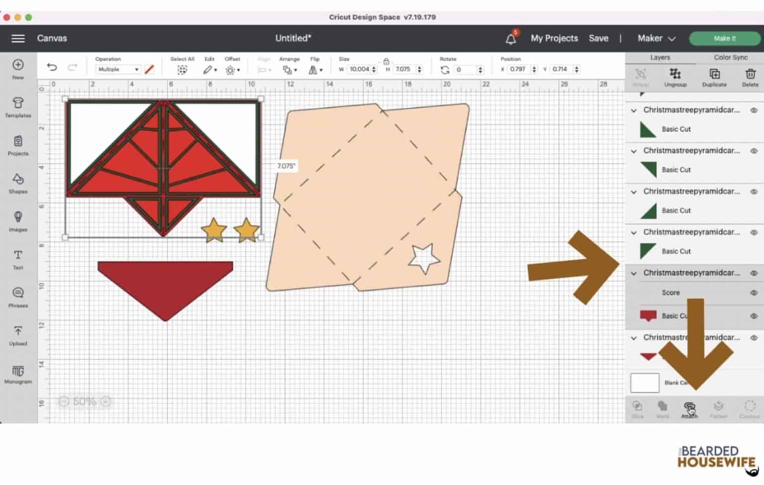 How to Make Christmas Pyramid Cards - The Bearded Housewife