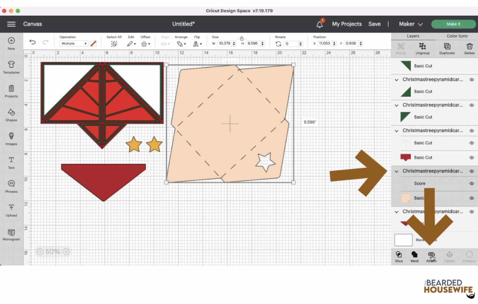 How to Make Christmas Pyramid Cards - The Bearded Housewife