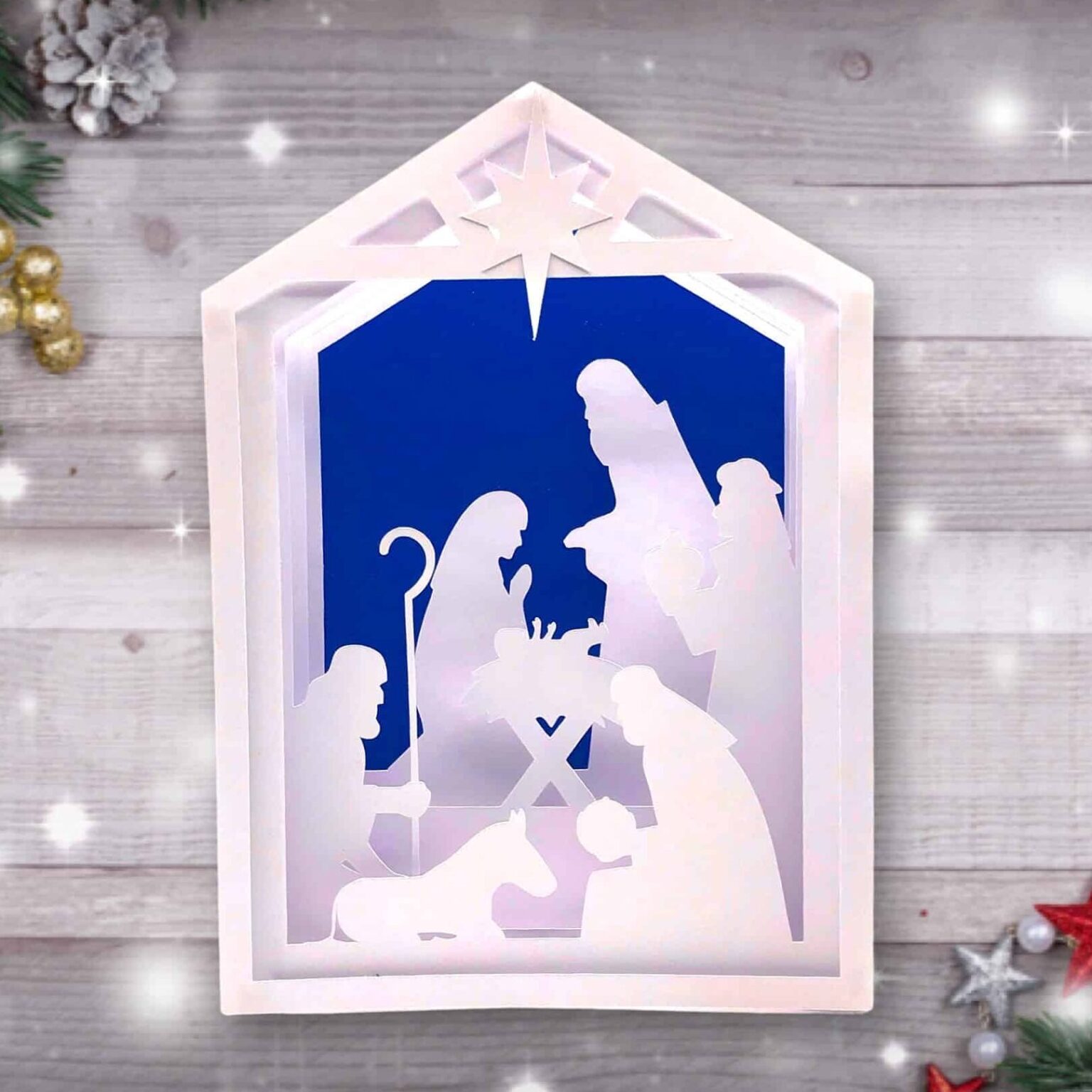How to Make Nativity Box Cards - The Bearded Housewife