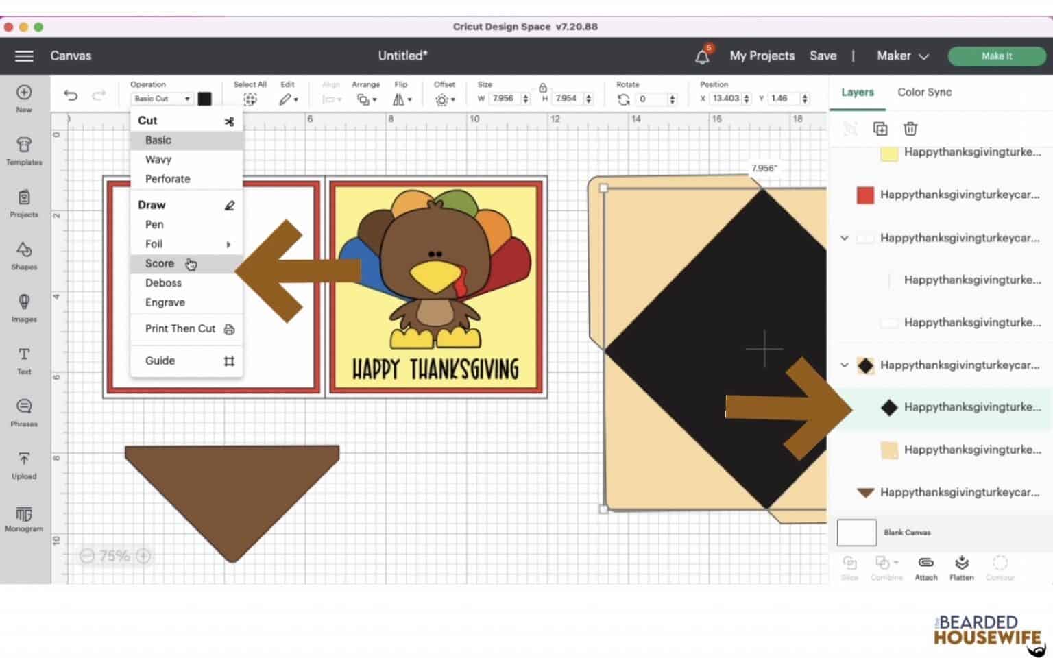 How to Make Cute Thanksgiving Cards - The Bearded Housewife