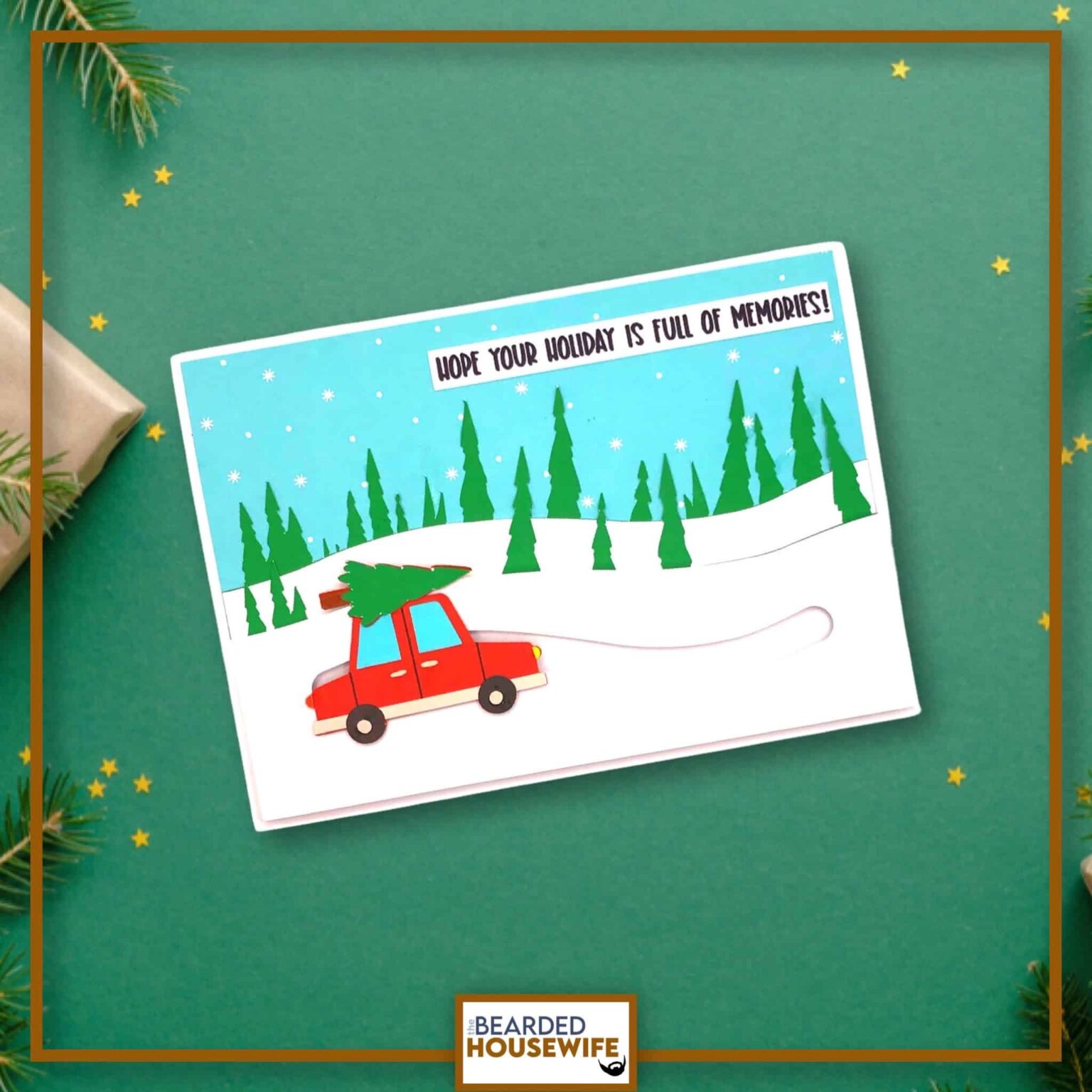 How to Make Cute Christmas Slider Cards - The Bearded Housewife