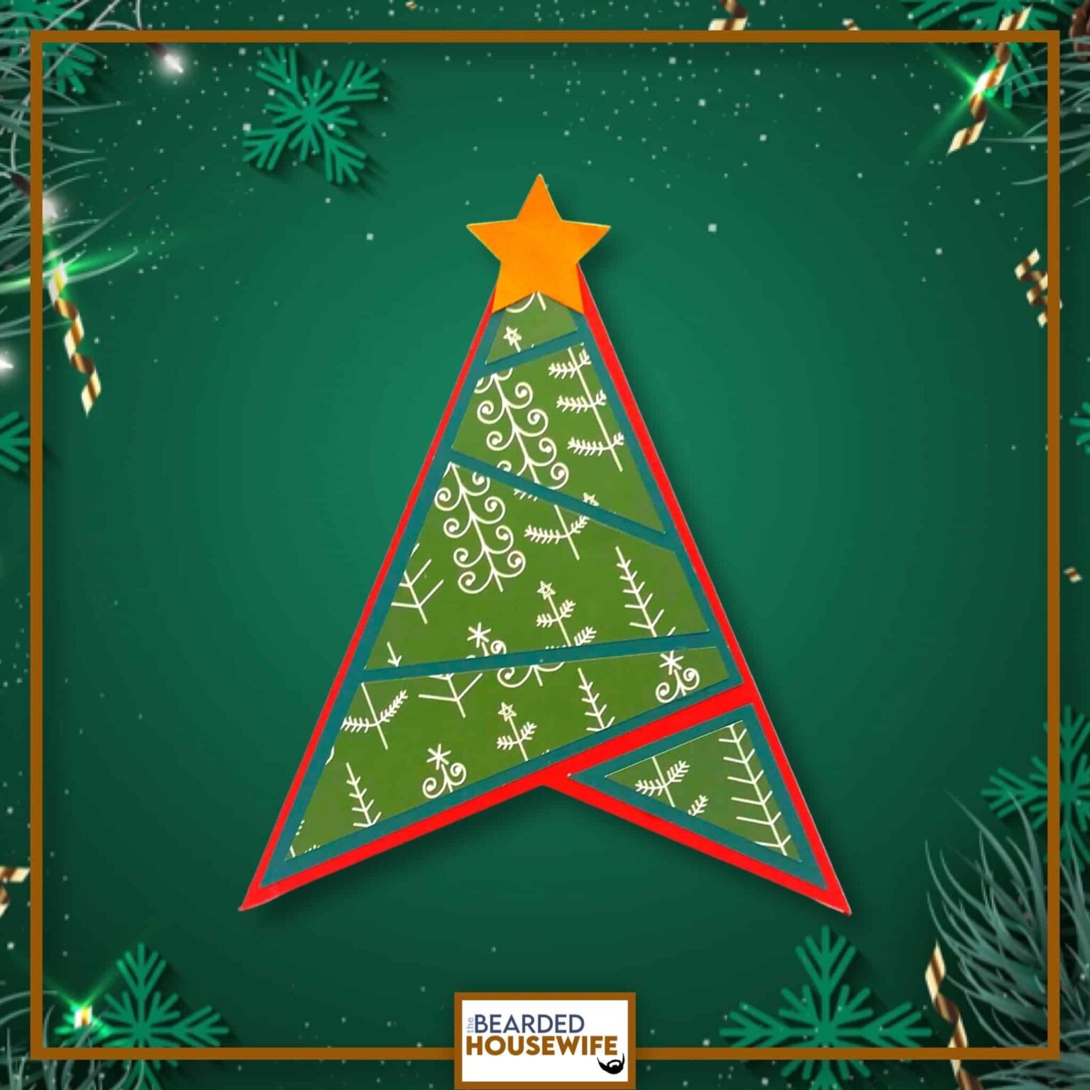 How to Make Christmas Pyramid Cards - The Bearded Housewife