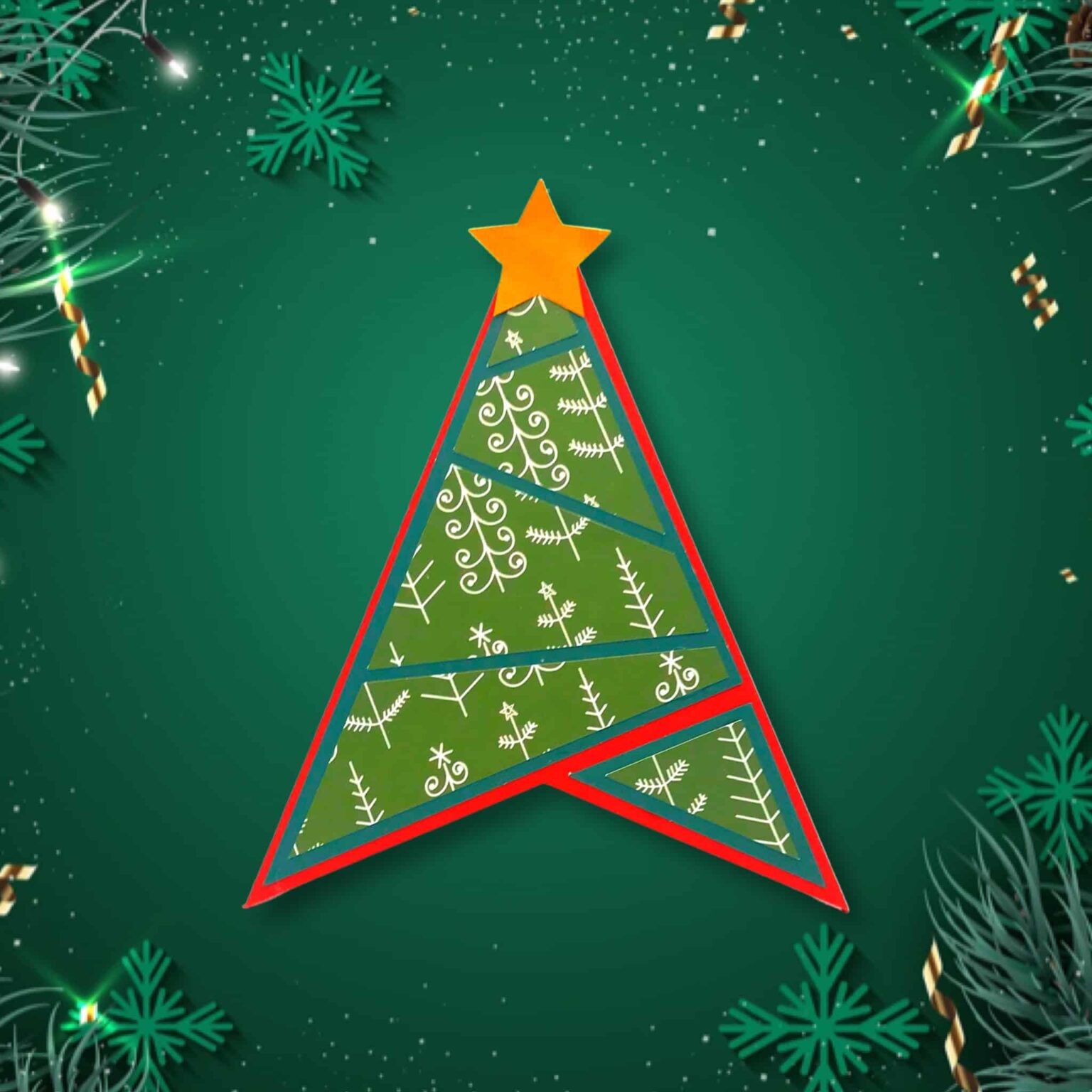 How to Make Christmas Pyramid Cards - The Bearded Housewife