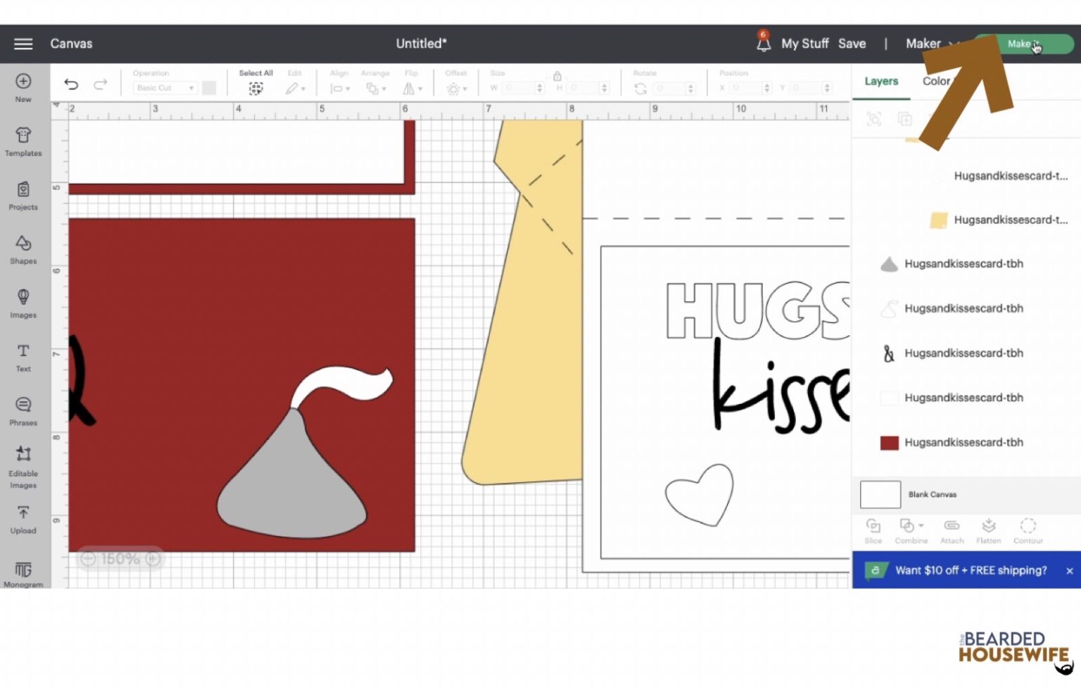 How to Make a Cute Hugs & Kisses Card - The Bearded Housewife