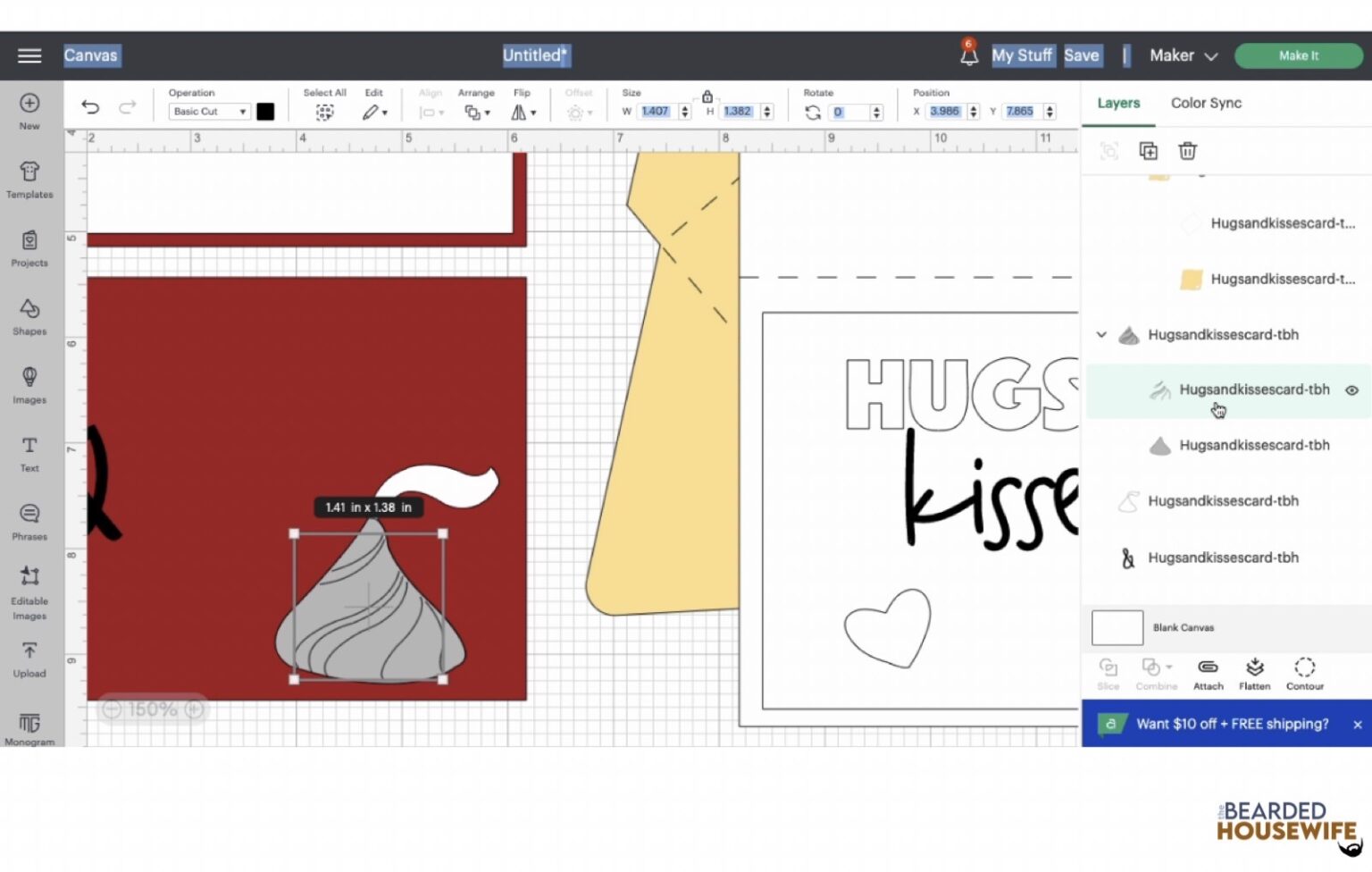 How to Make a Cute Hugs & Kisses Card - The Bearded Housewife