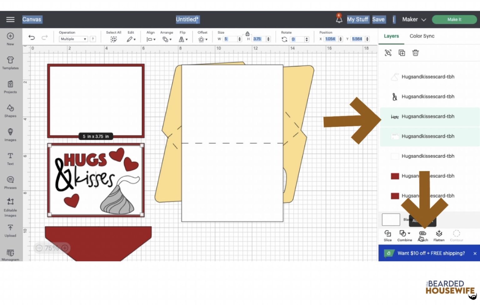How to Make a Cute Hugs & Kisses Card - The Bearded Housewife