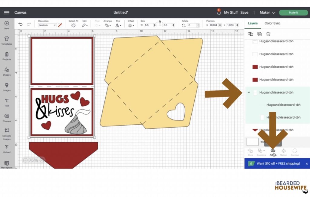 How to Make a Cute Hugs & Kisses Card - The Bearded Housewife