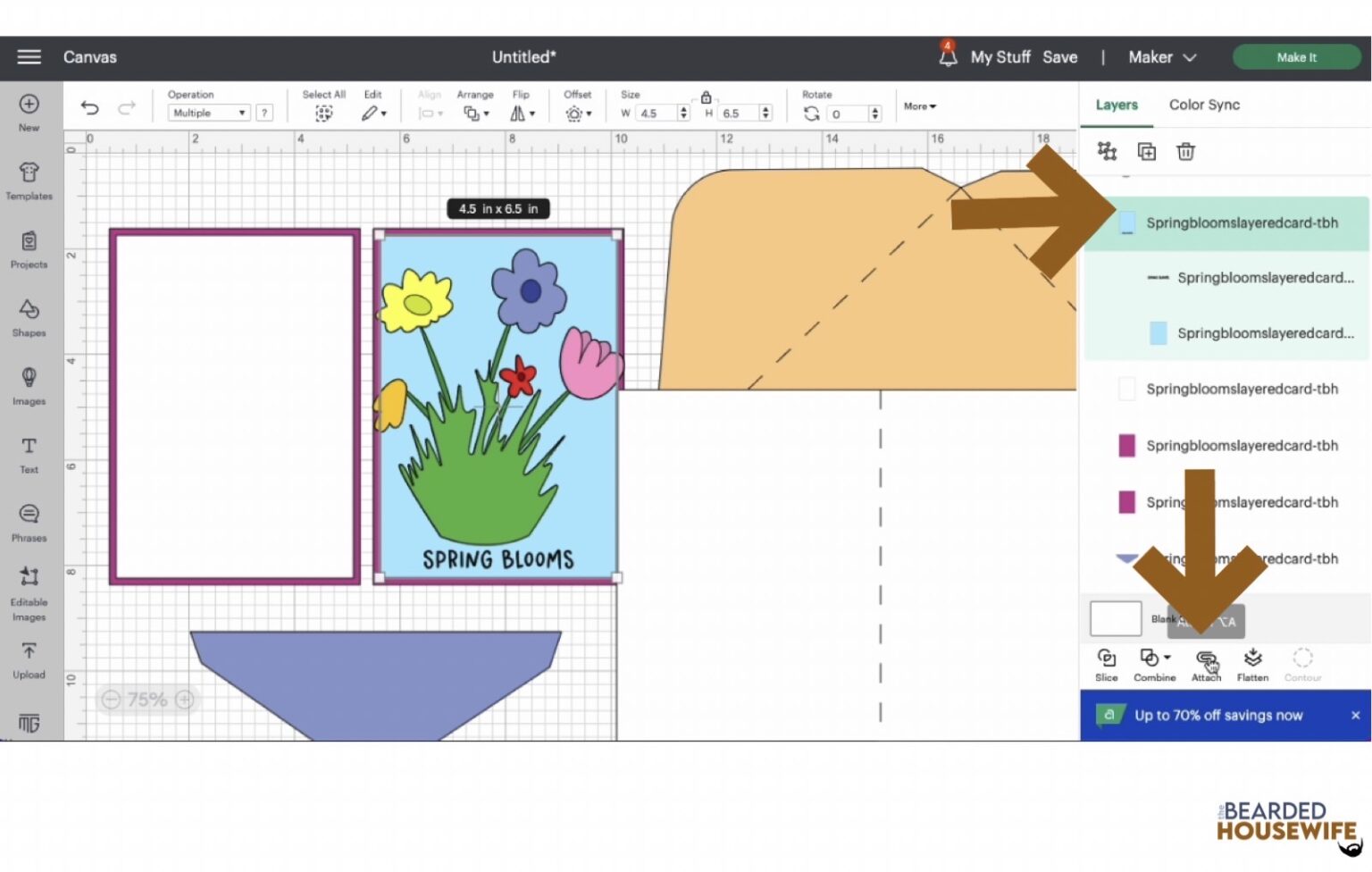 How to Make a Spring Blooms Layered Card - The Bearded Housewife
