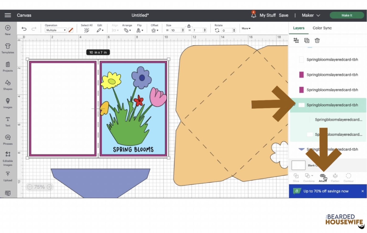 How to Make a Spring Blooms Layered Card - The Bearded Housewife