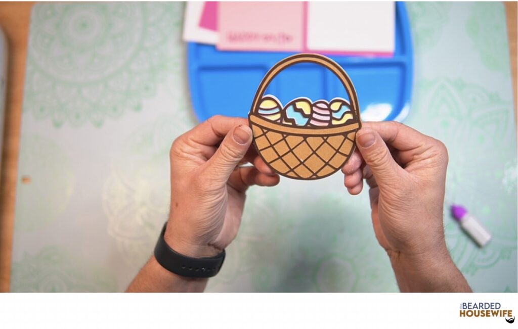 How to Make Easter Basket Layered Cards - The Bearded Housewife