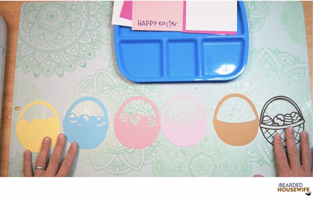 How to Make Easter Basket Layered Cards - The Bearded Housewife
