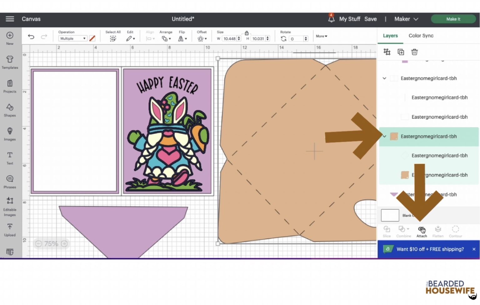 How to Make Easter Gnome Girl Layered Cards - The Bearded Housewife