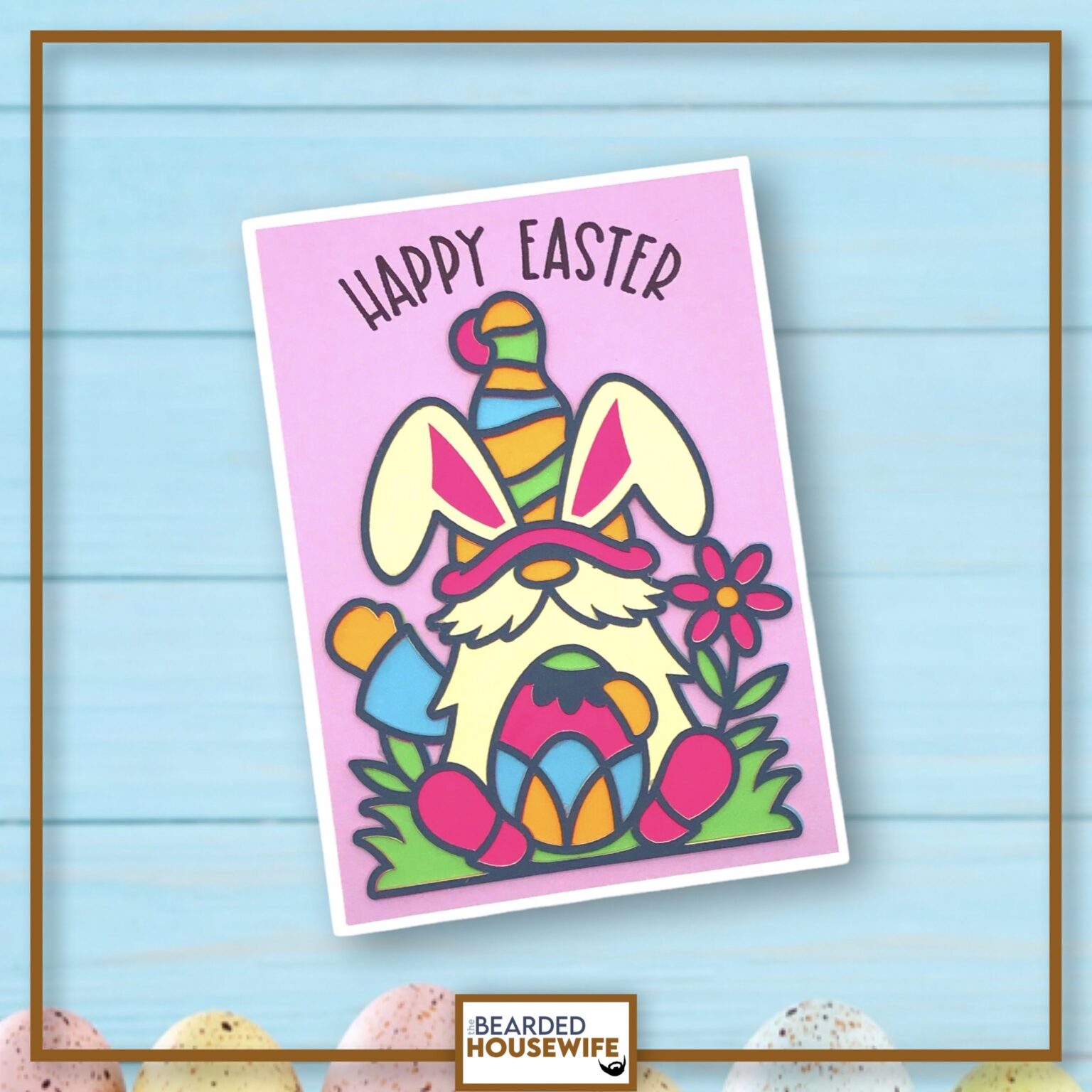 How to Make Easter Gnome Boy Layered Cards - The Bearded Housewife