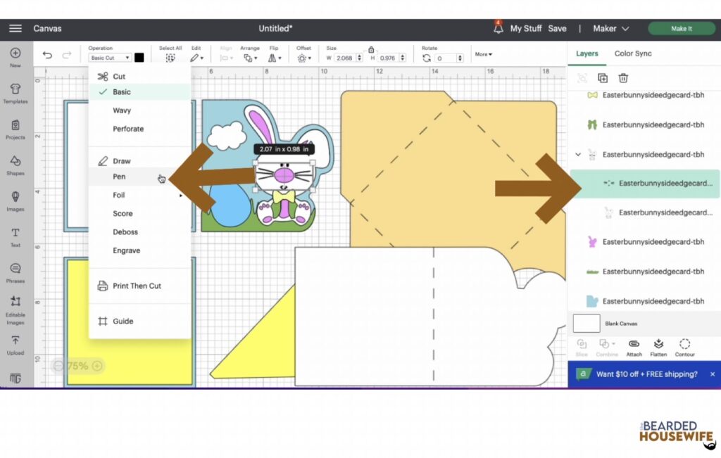 How to Make Easter Bunny Side Edge Cards - The Bearded Housewife