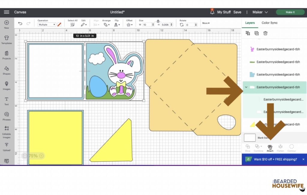 How to Make Easter Bunny Side Edge Cards - The Bearded Housewife