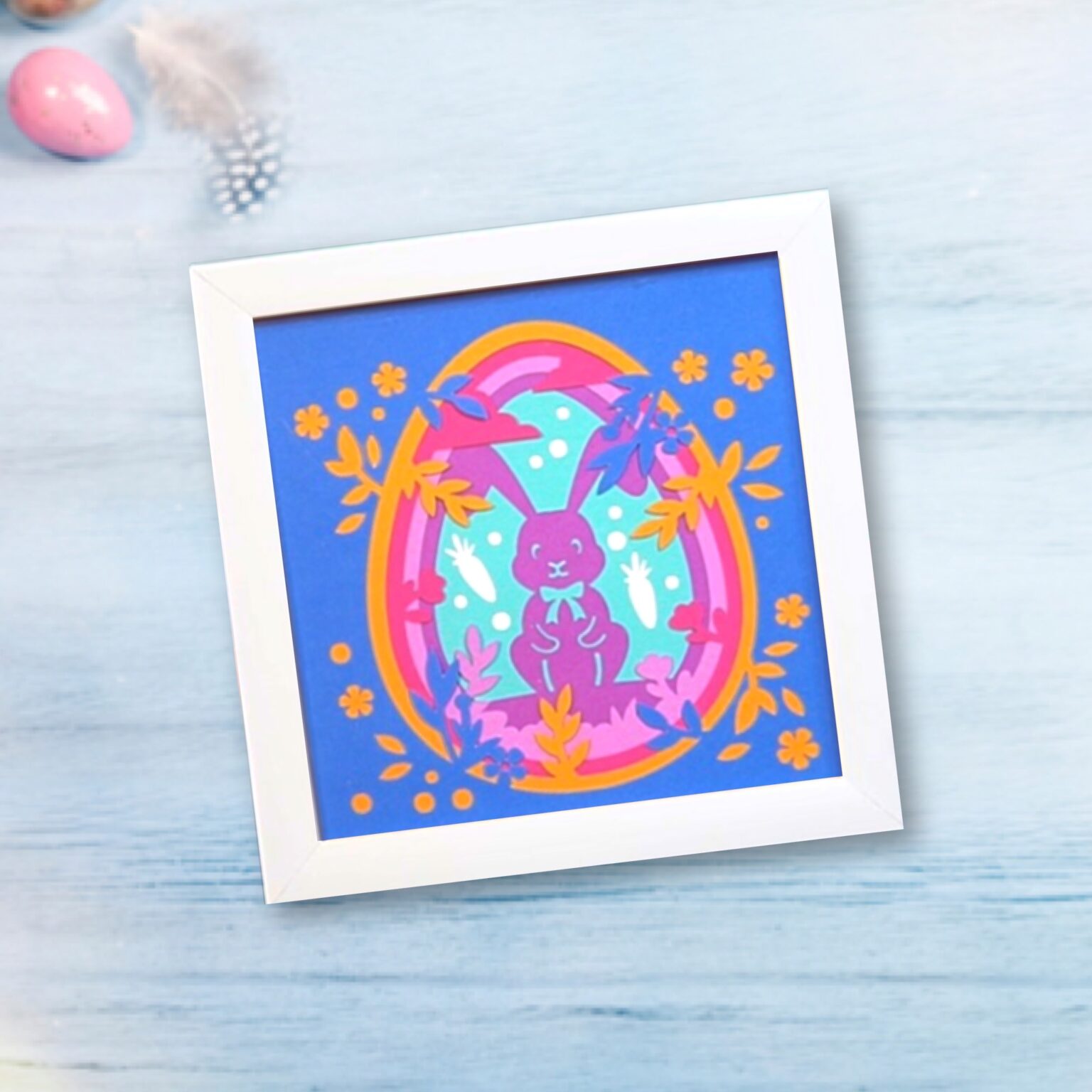 How to Make Cute Easter Bunny Shadow Boxes - The Bearded Housewife