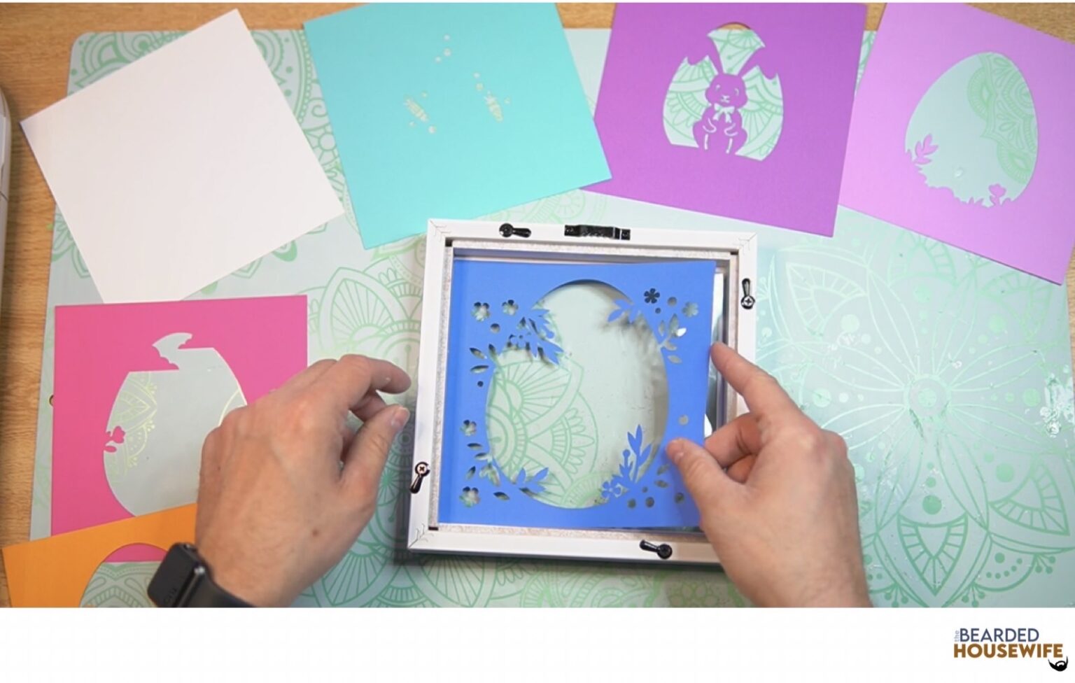 How to Make Cute Easter Bunny Shadow Boxes - The Bearded Housewife