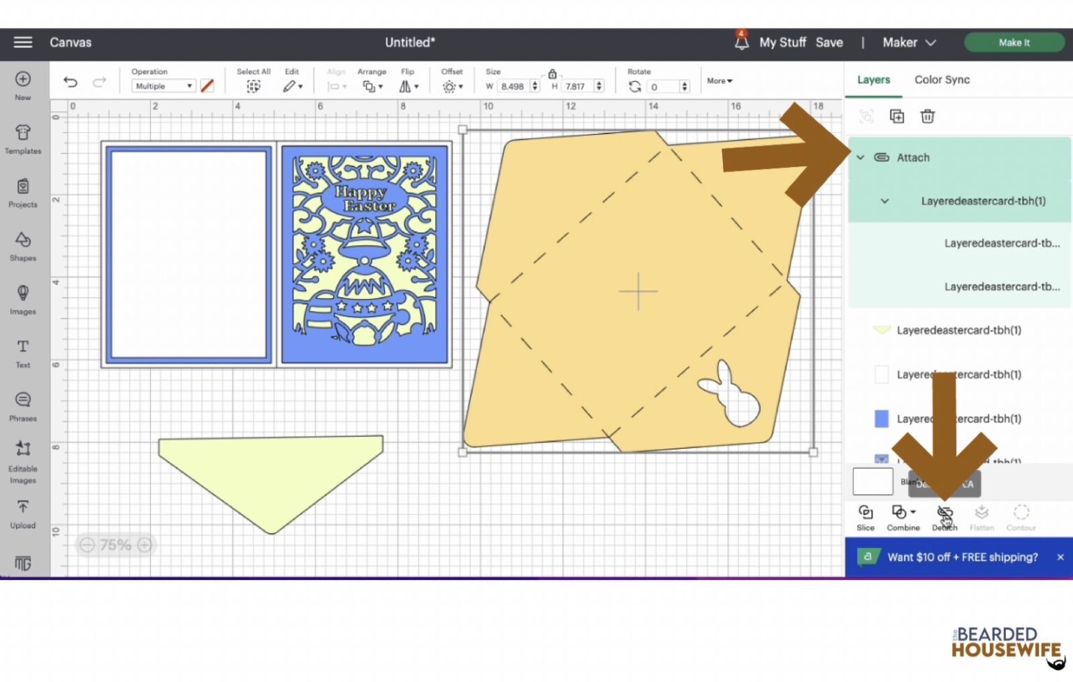 How to Make Happy Easter Layered Cards - The Bearded Housewife