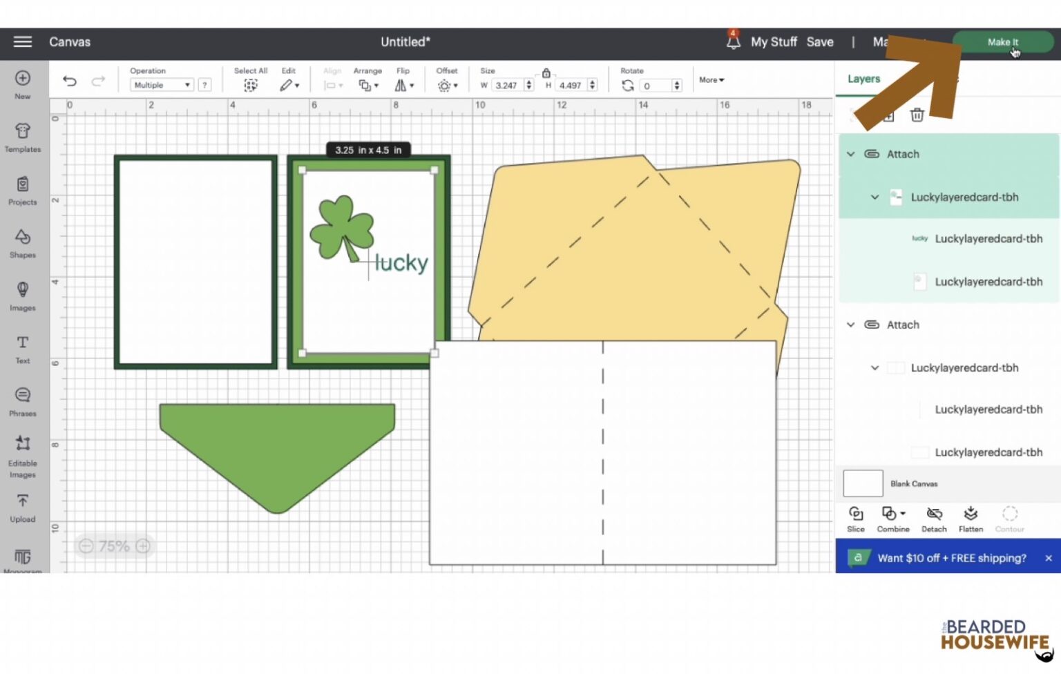 How to Make Simple Layered St. Patrick's Day Cards - The Bearded Housewife
