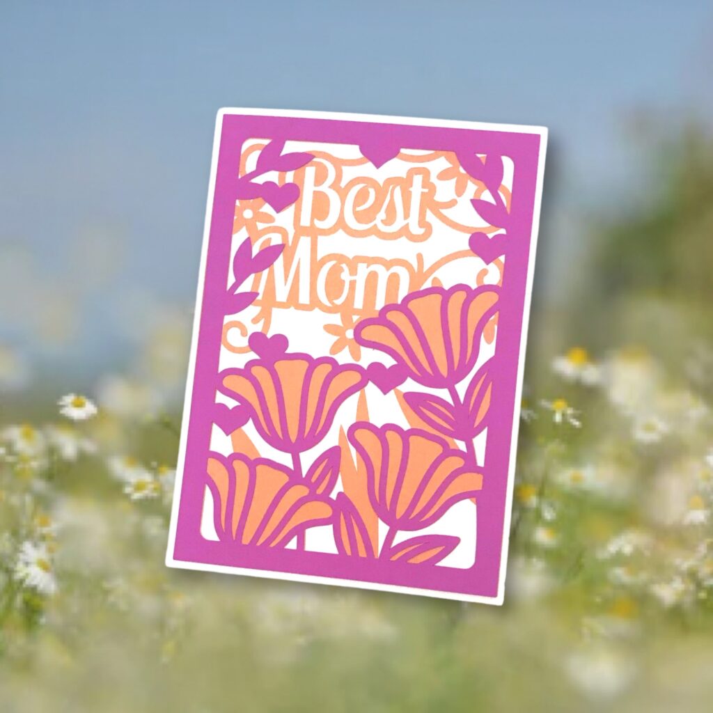 How to Make Best Mom Layered Cards - The Bearded Housewife