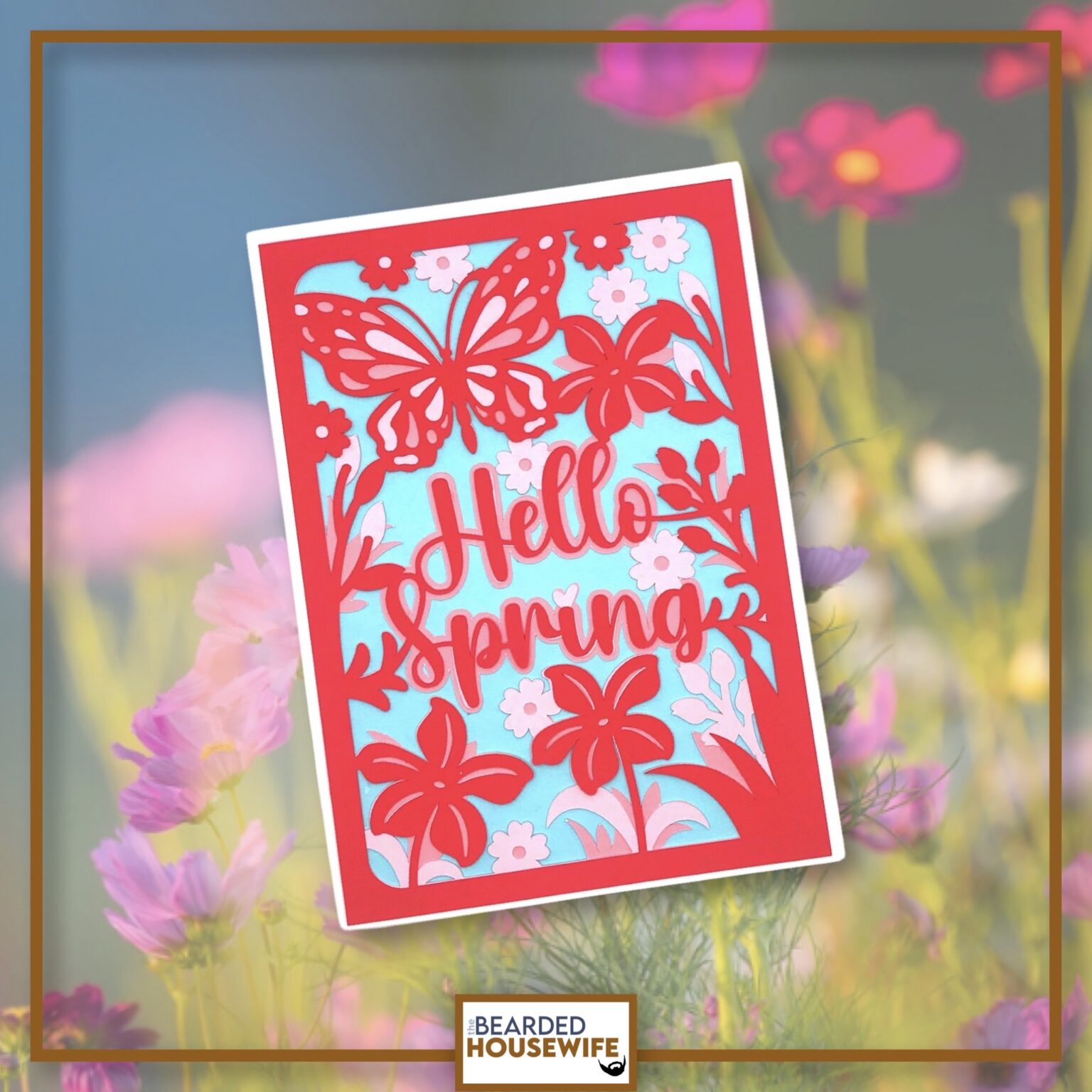 How to Make Layered Hello Spring Cards - The Bearded Housewife
