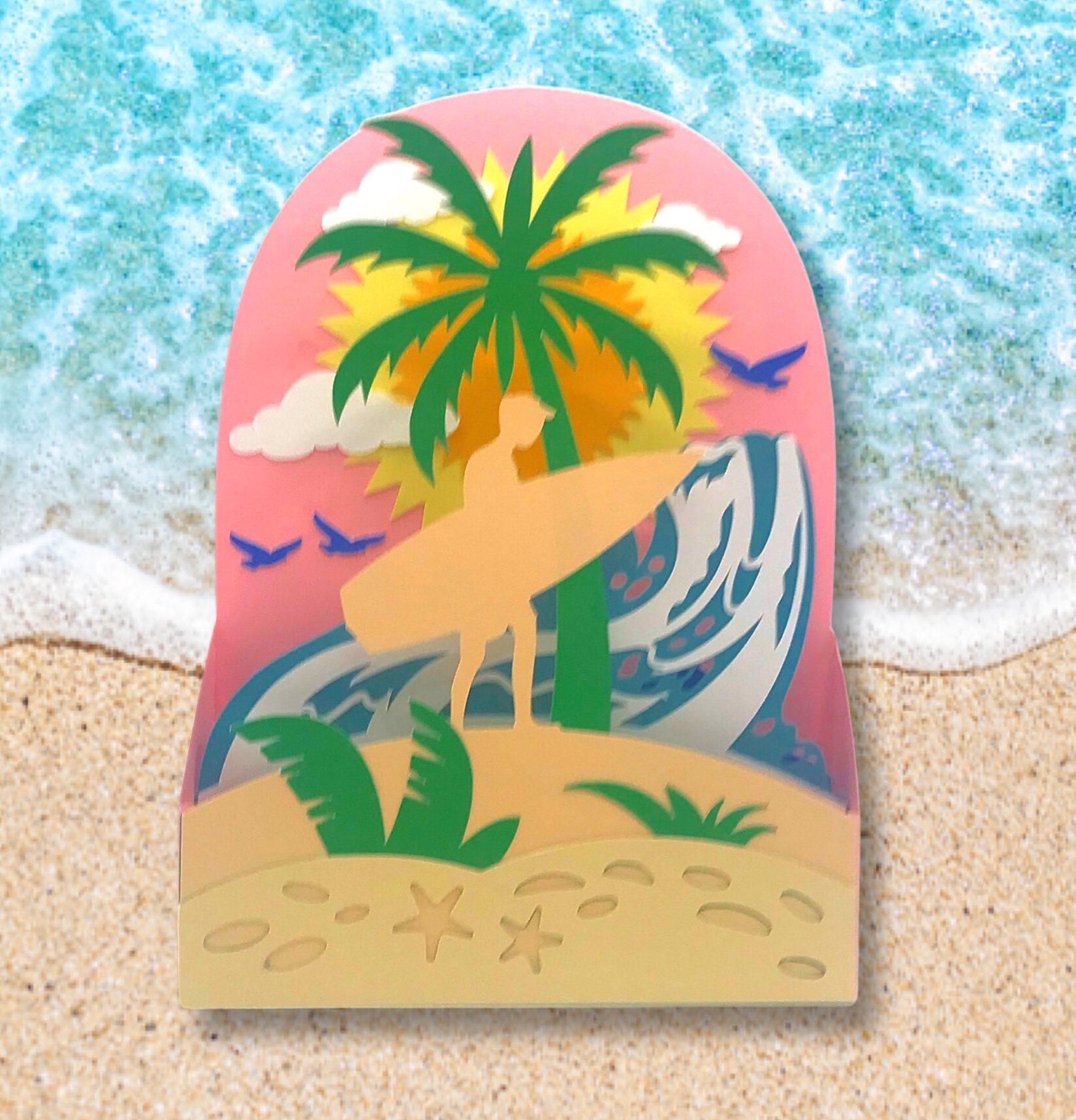 How to Make Surfer Box Cards - The Bearded Housewife