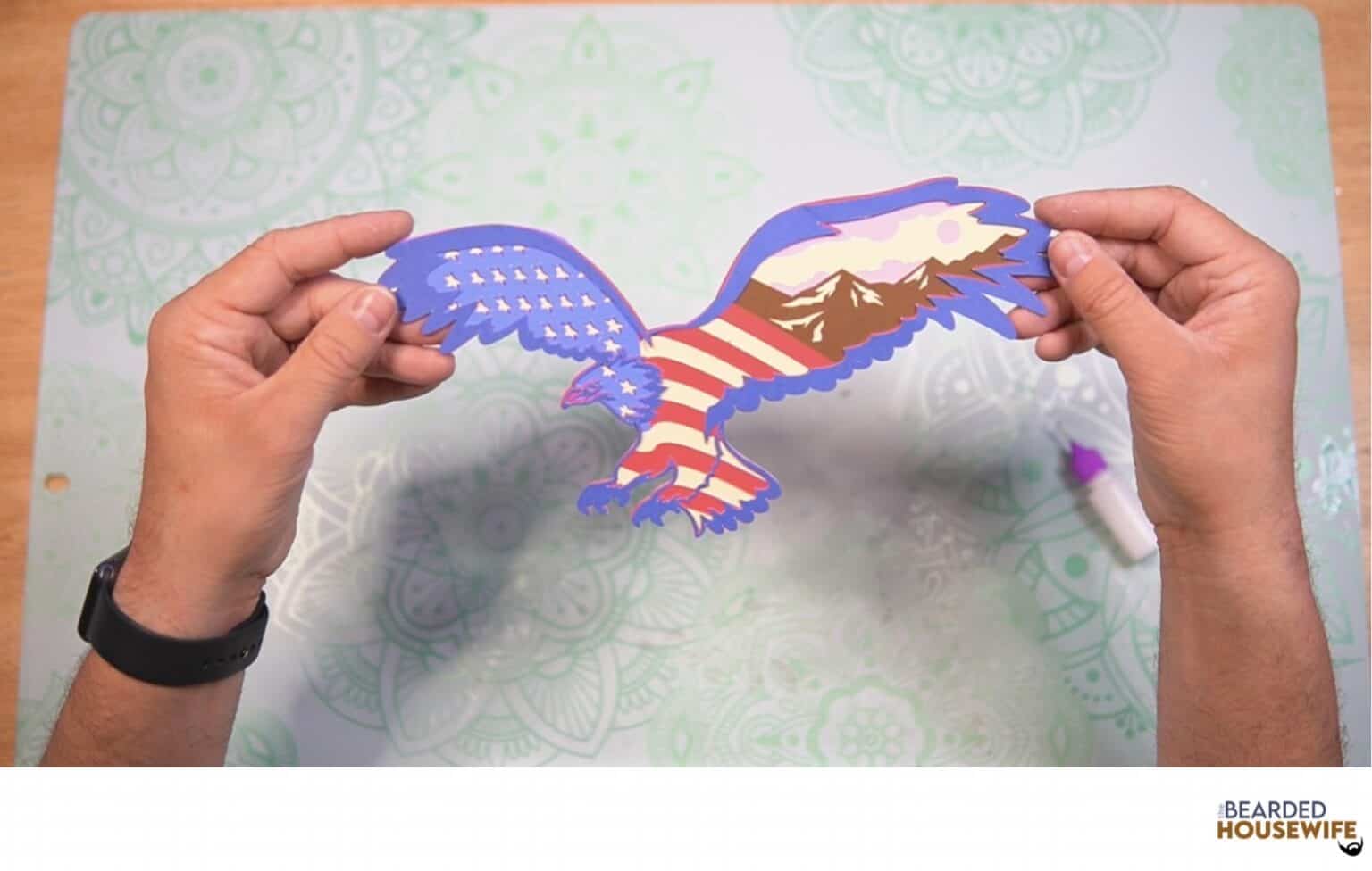 How to Make American Eagle Layered Papercrafts - The Bearded Housewife