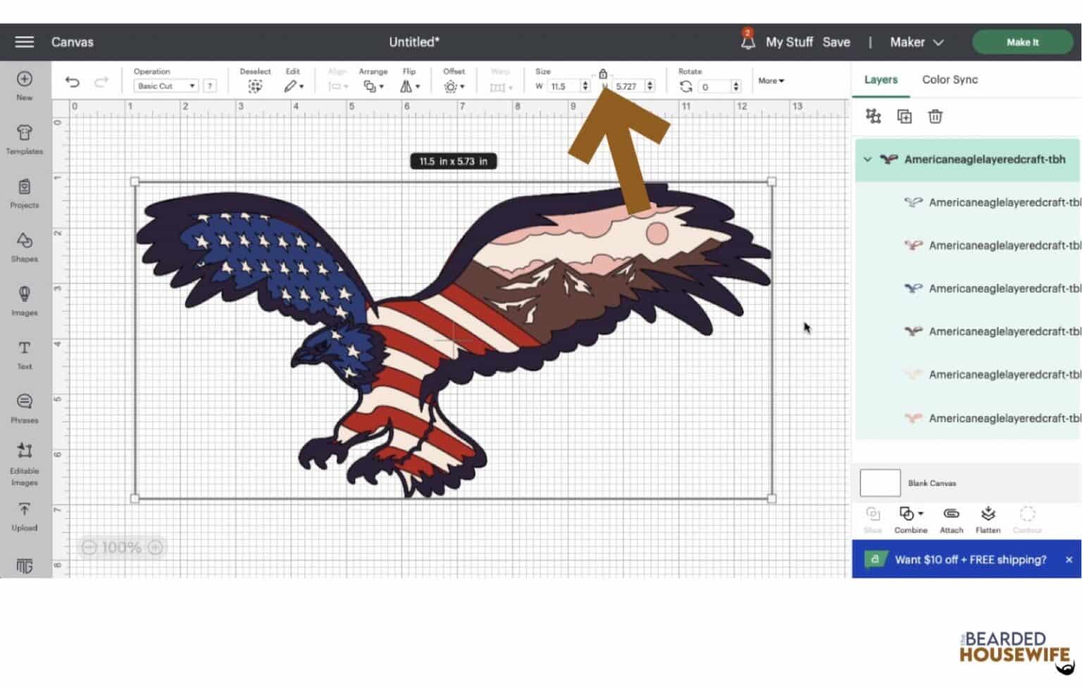 How to Make American Eagle Layered Papercrafts - The Bearded Housewife