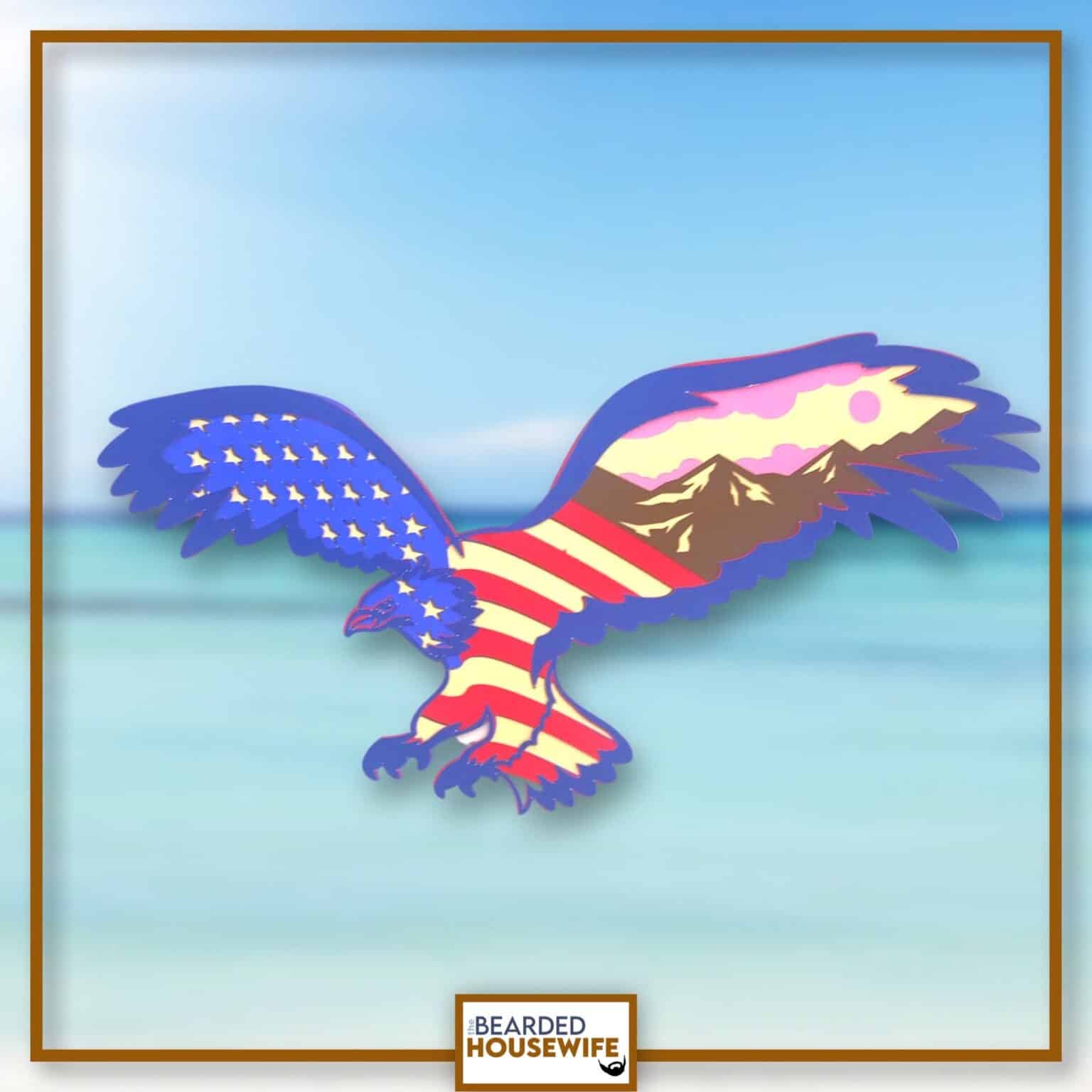 How to Make American Eagle Layered Papercrafts - The Bearded Housewife