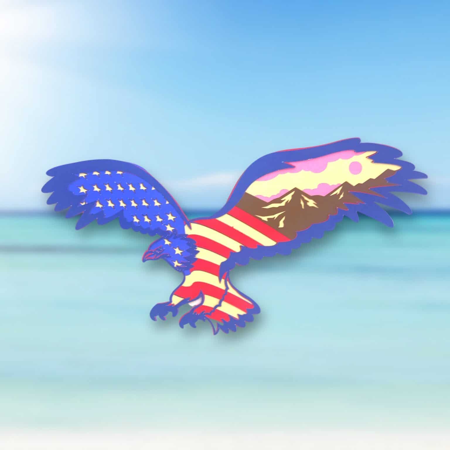 How to Make American Eagle Layered Papercrafts - The Bearded Housewife