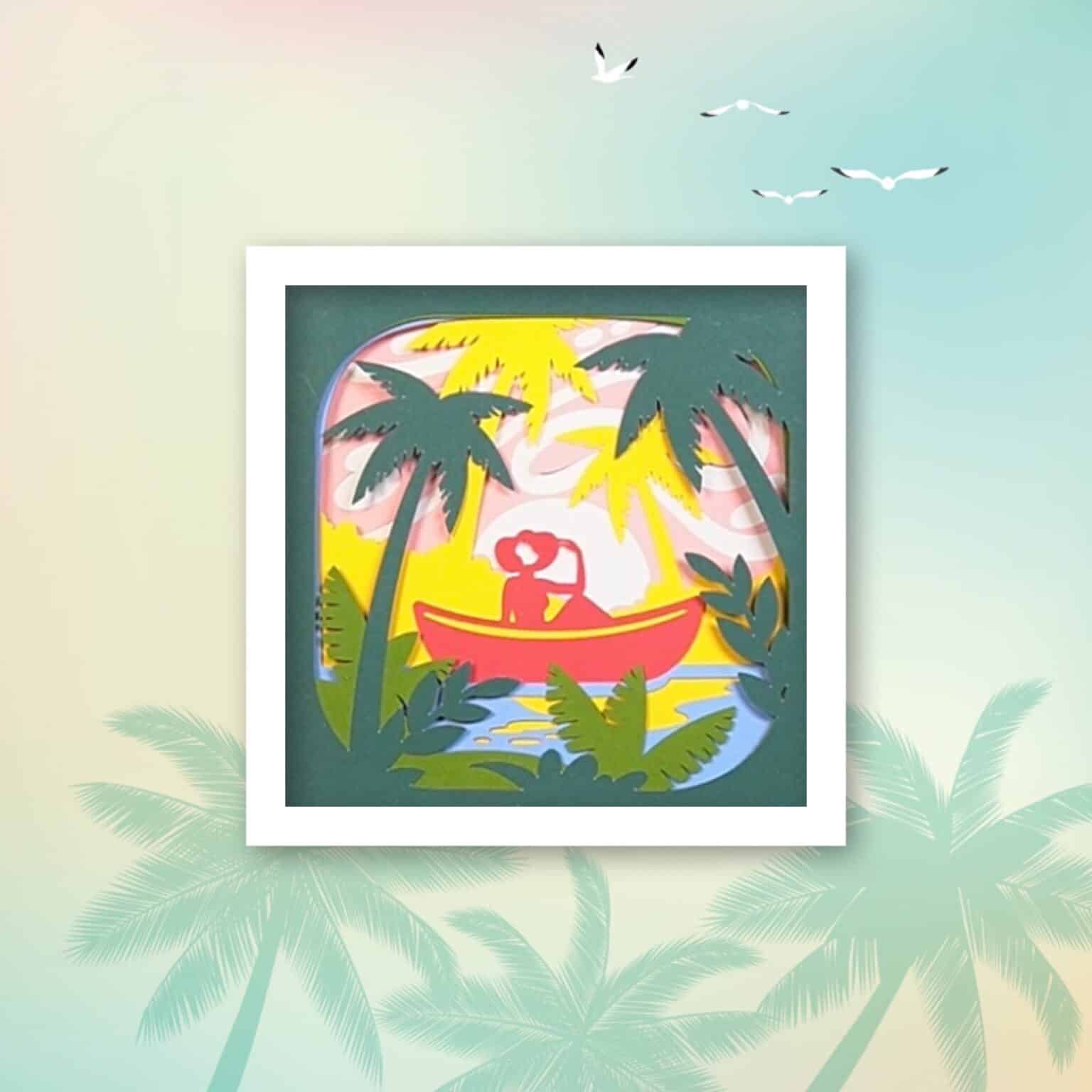 How to Make Summer Boating Shadow Boxes - The Bearded Housewife