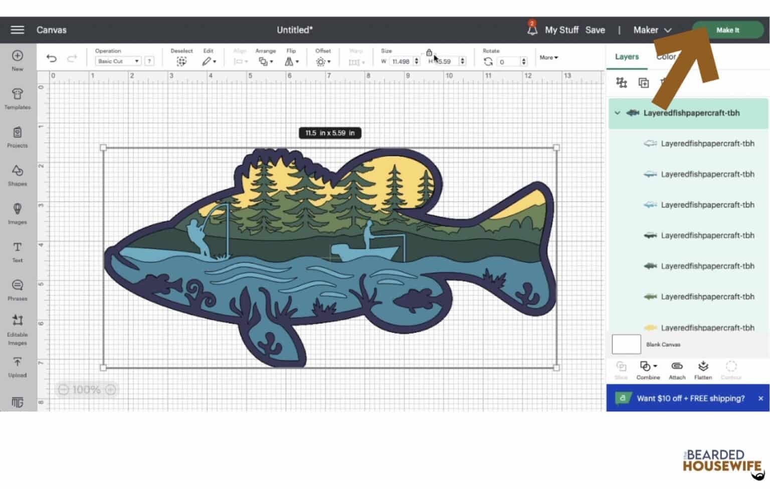 How to Make Layered Fish Paper Crafts - The Bearded Housewife