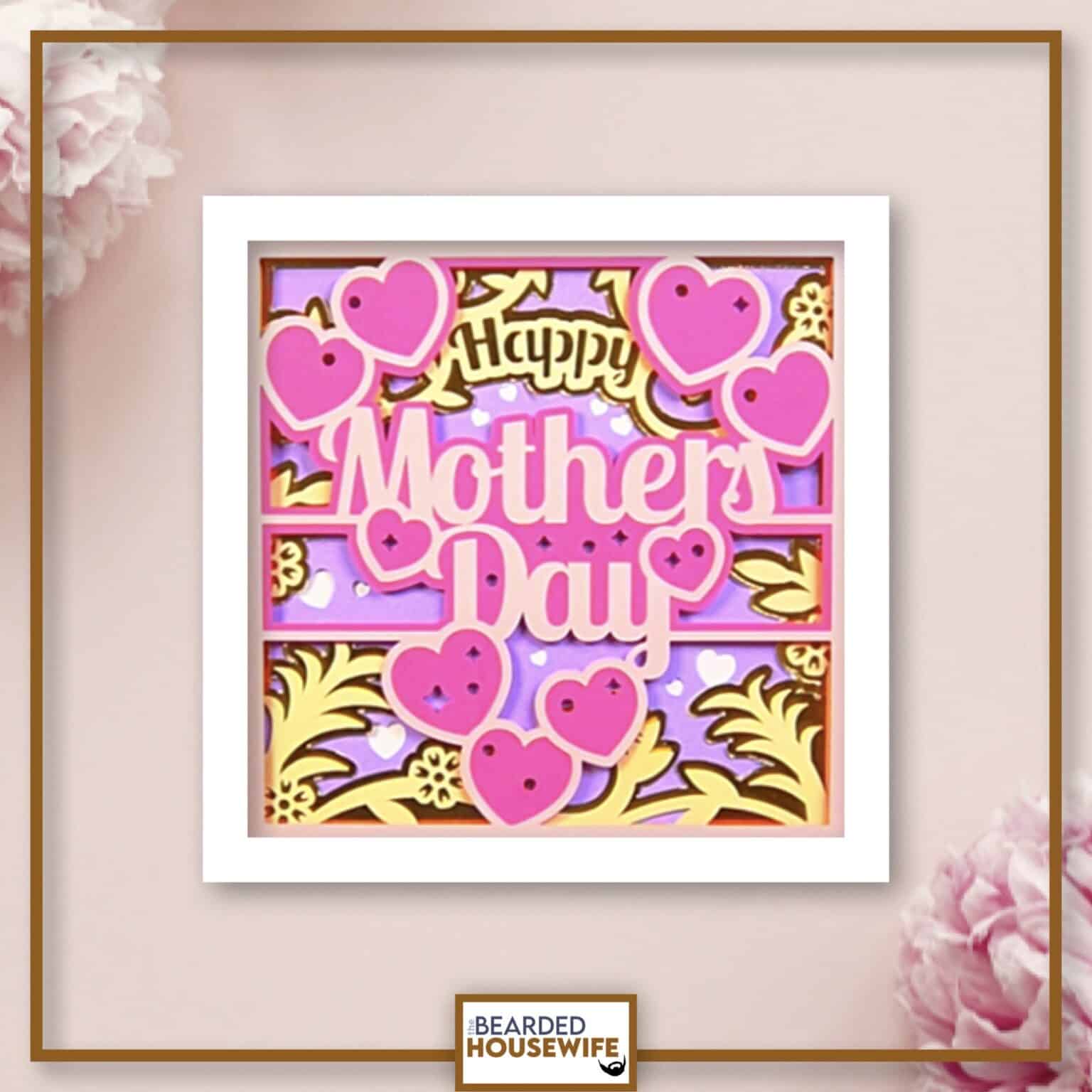 How to Make Cute Mother's Day Shadow Boxes - The Bearded Housewife