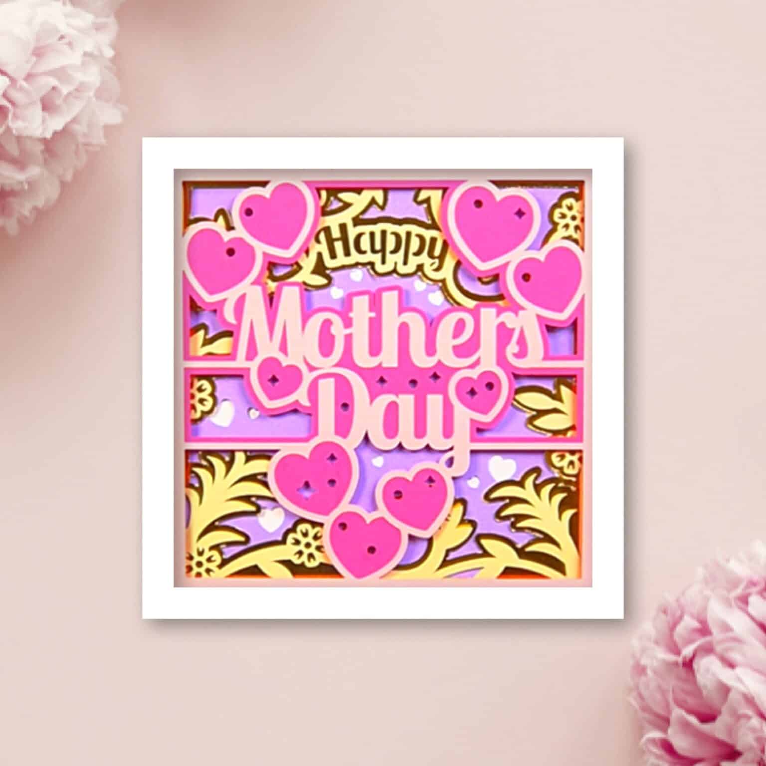 How to Make Cute Mother's Day Shadow Boxes - The Bearded Housewife