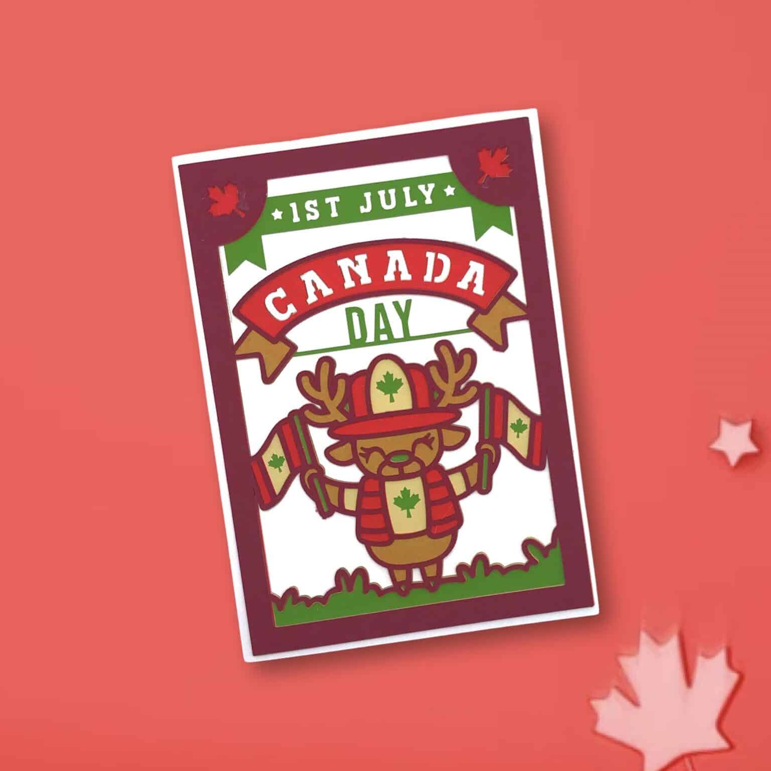 How to Make Canada Day Layered Cards - The Bearded Housewife