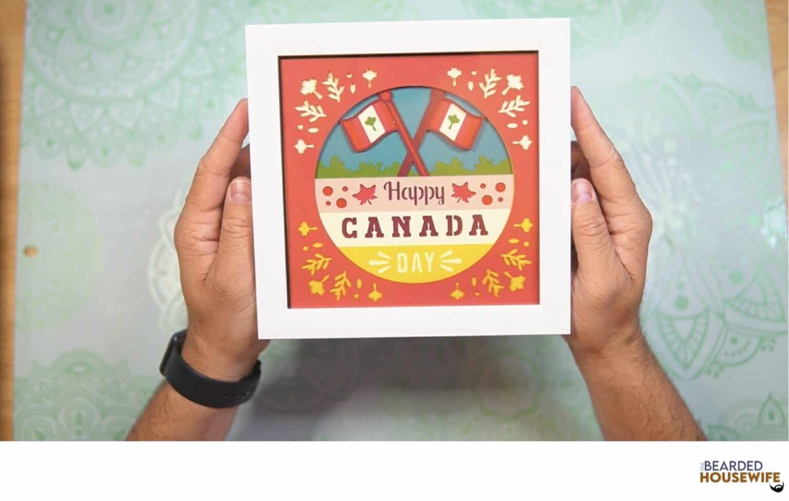 How to Make Canada Day Shadow Boxes - The Bearded Housewife