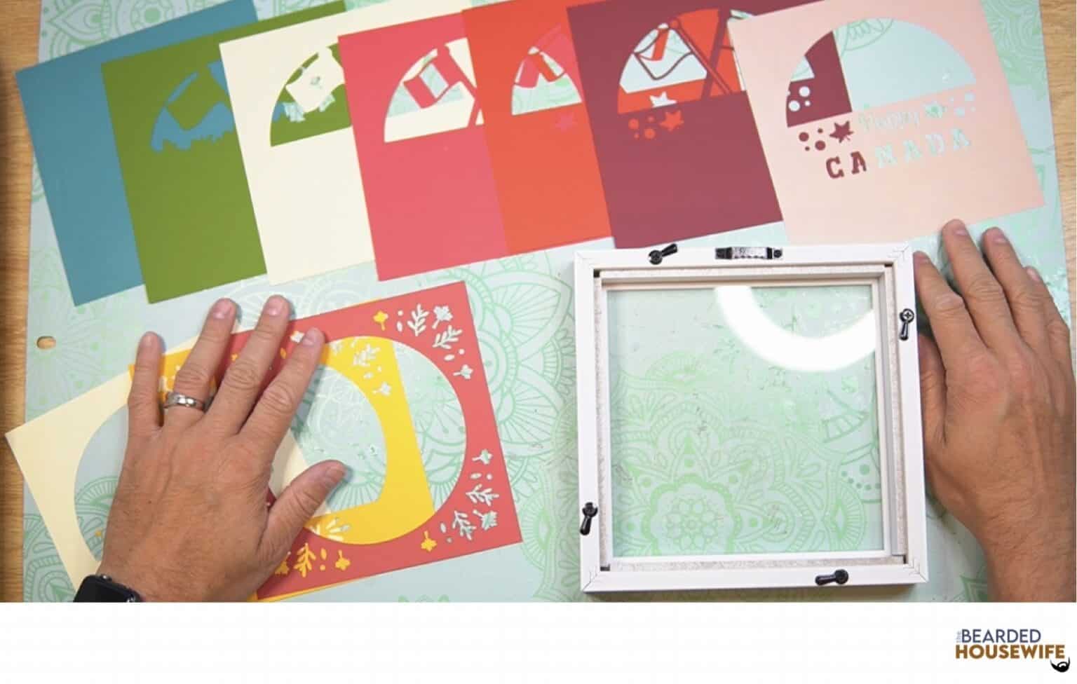 How to Make Canada Day Shadow Boxes - The Bearded Housewife