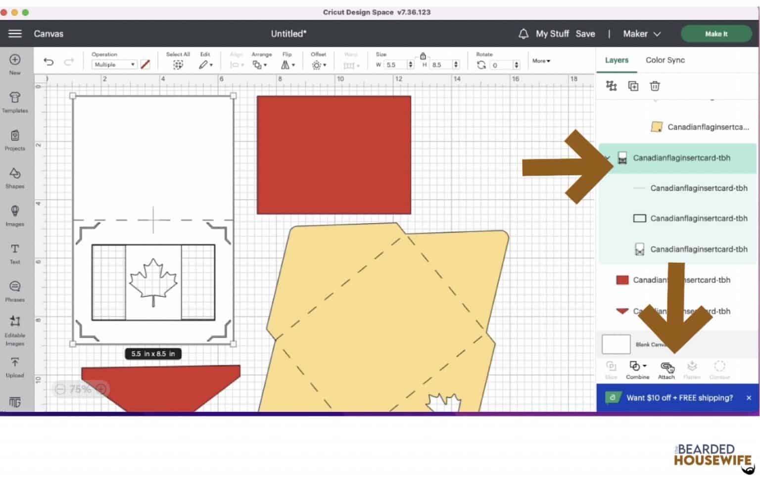 How to Make Canadian Flag Insert Cards - The Bearded Housewife
