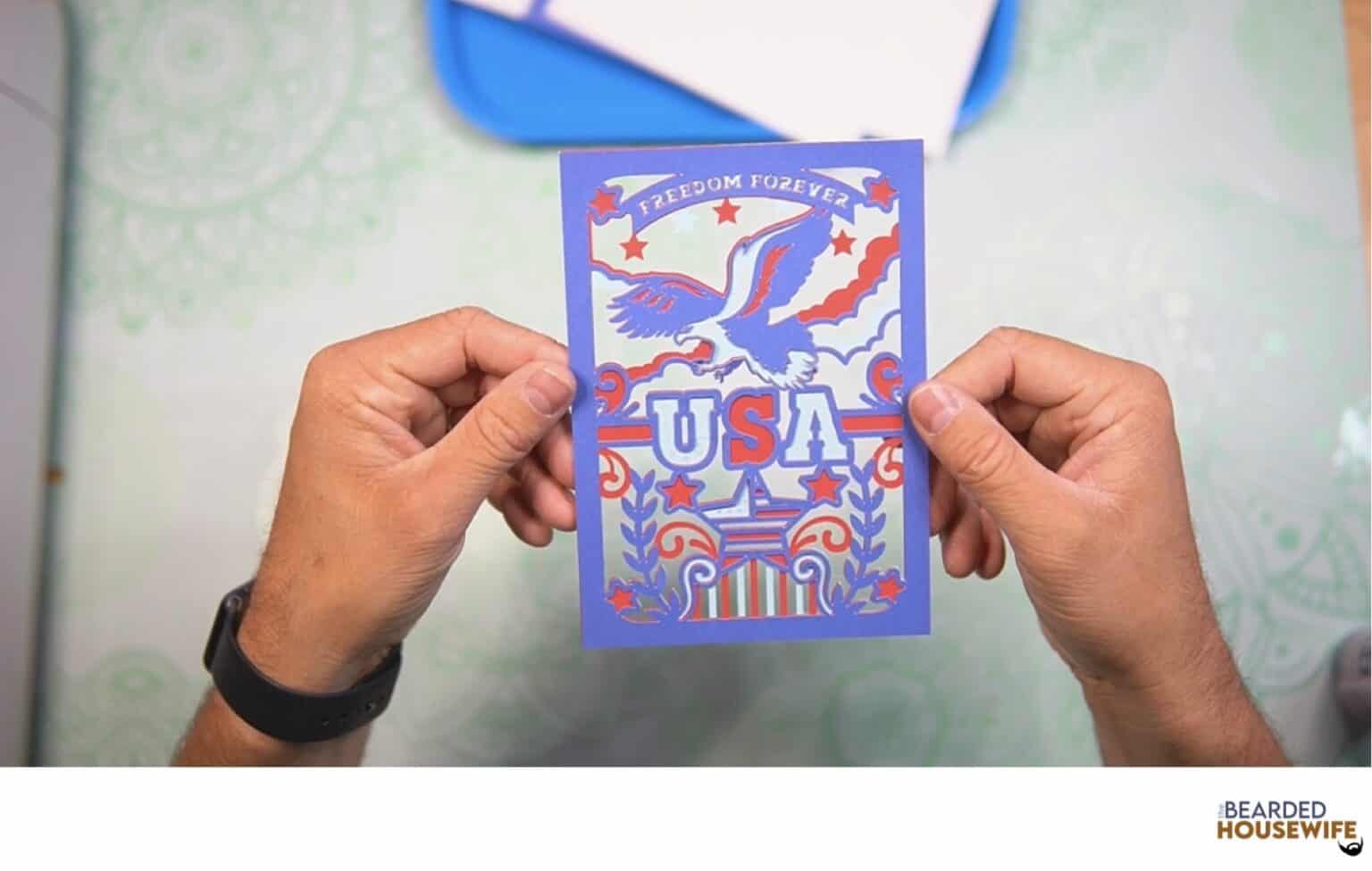 How to Make USA Layered Cards - The Bearded Housewife