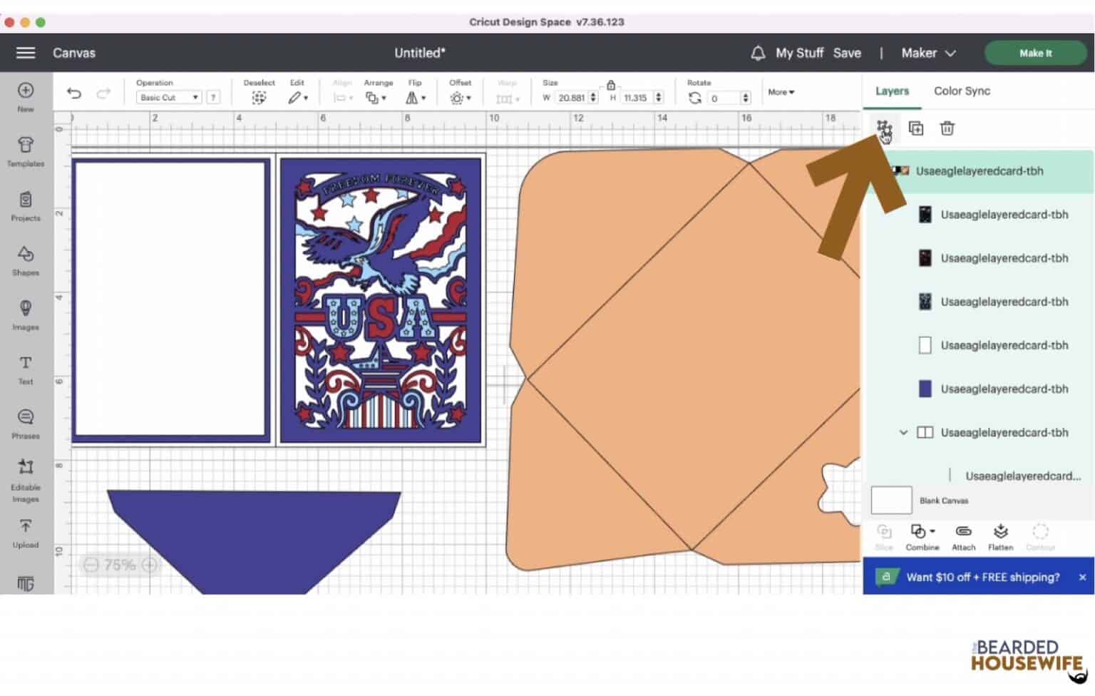 How to Make USA Layered Cards - The Bearded Housewife