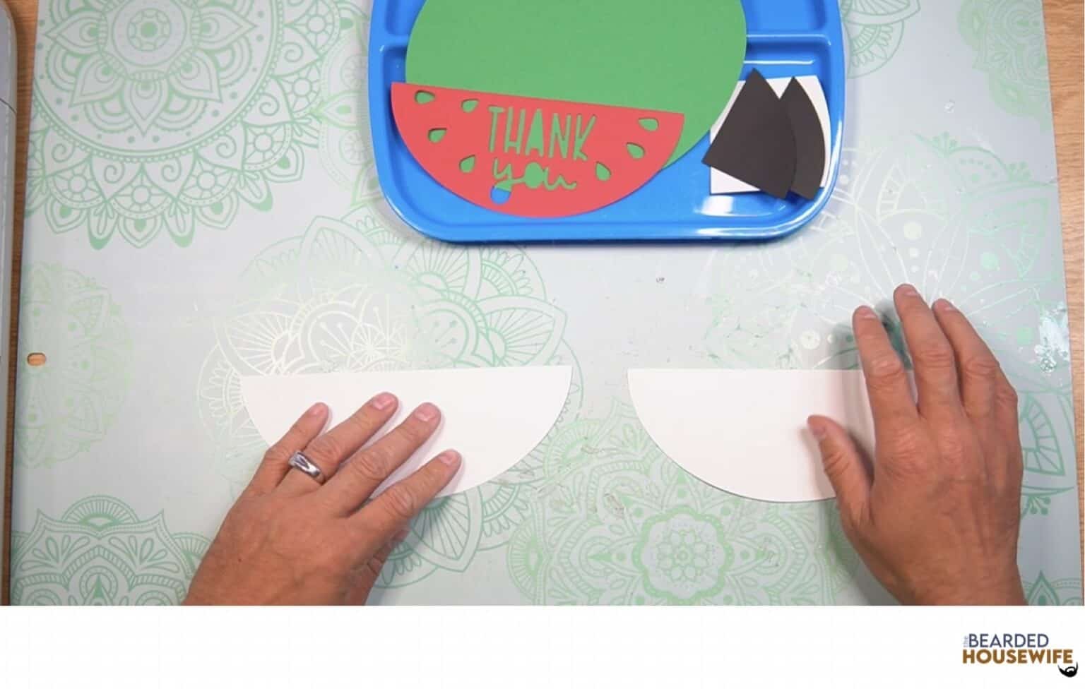 How to Make Watermelon Slimline Cards - The Bearded Housewife