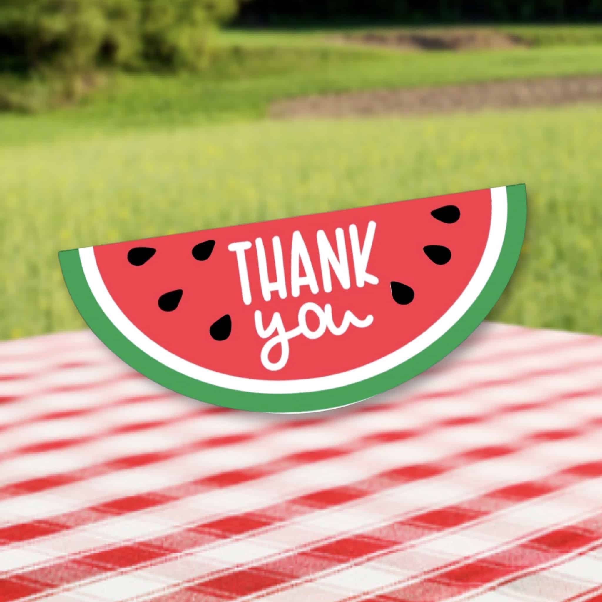 196. Watermelon Thank You Card - The Bearded Housewife