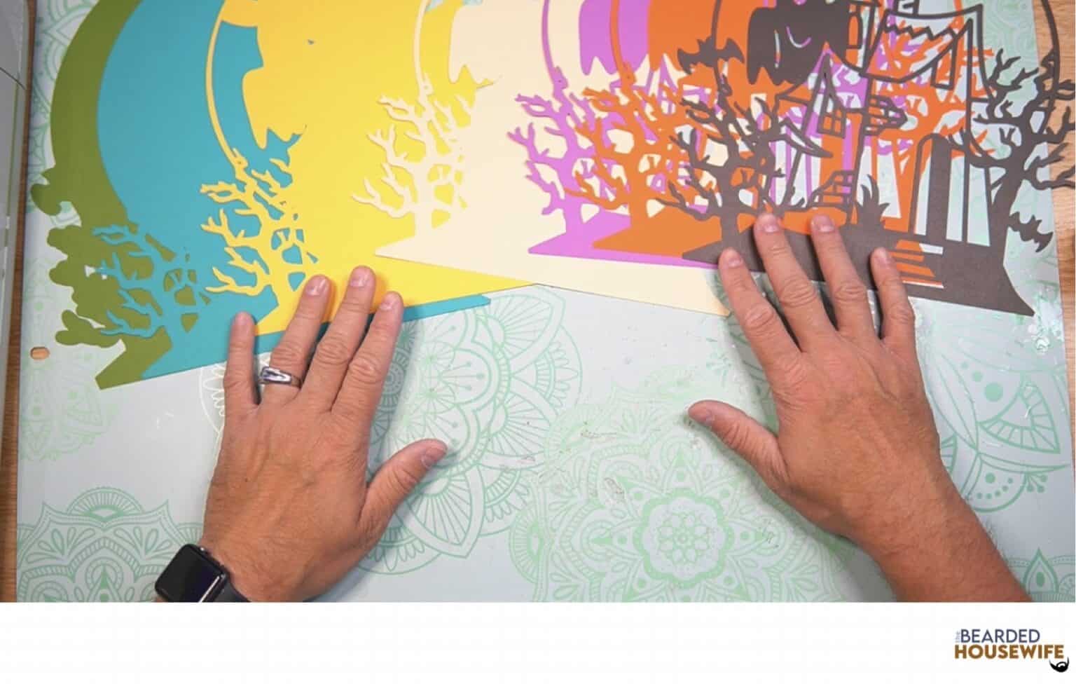 How to Make Haunted House Layered Paper Craft - The Bearded Housewife