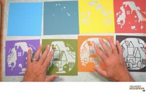 How to Make Halloween House Shadow Boxes - The Bearded Housewife