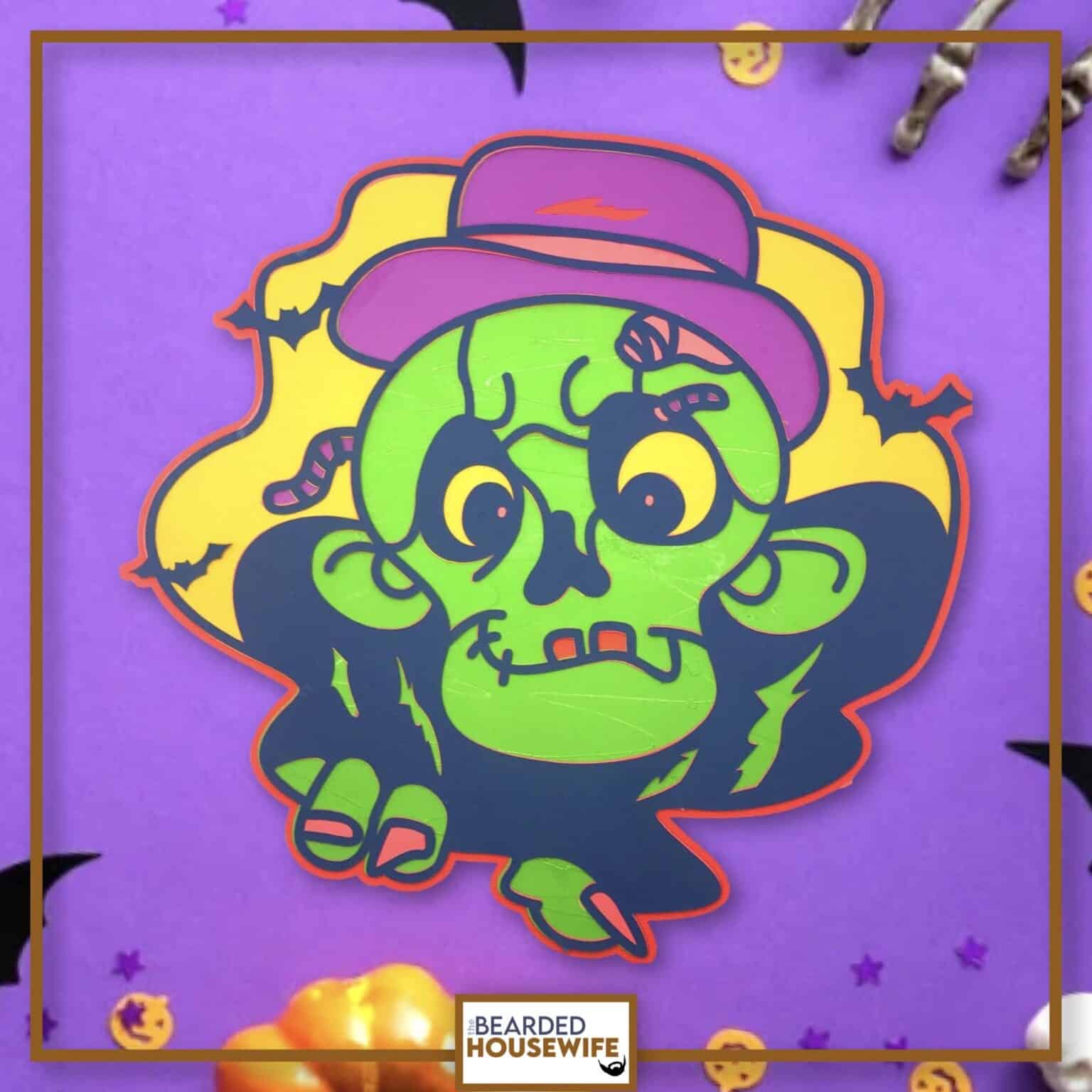 How to Make Zombie Layered Paper Crafts - The Bearded Housewife