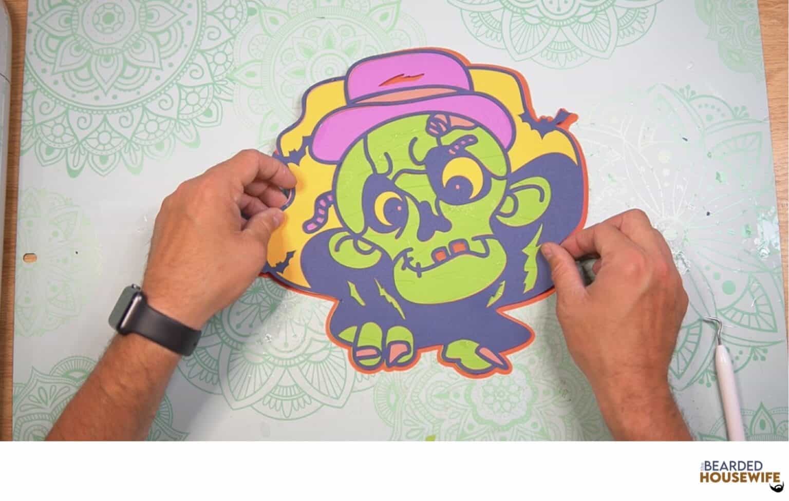 How to Make Zombie Layered Paper Crafts - The Bearded Housewife