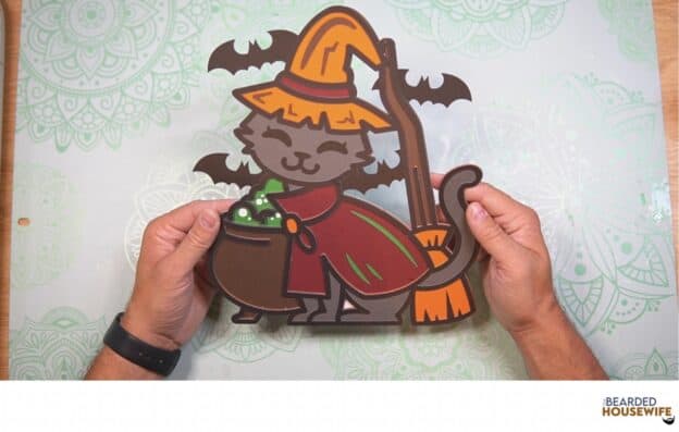 How to Make Cat's Brew Layered Paper Craft - The Bearded Housewife