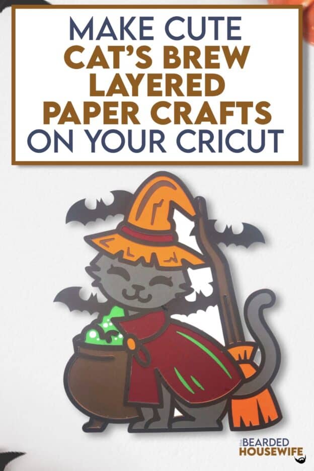 How to Make Cat's Brew Layered Paper Craft - The Bearded Housewife